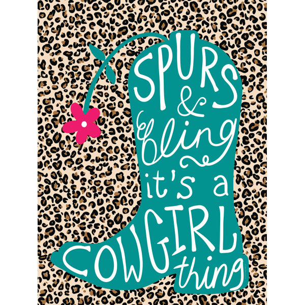 Dakota Fields Renit Spurs And Bling On Canvas by Kamdon Kreations Print ...