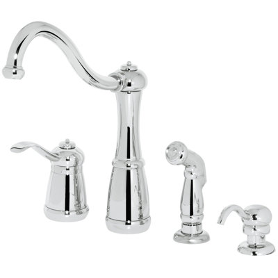 Pfister Marielle Single Handle Kitchen Faucet with Side Spray and Soap ...