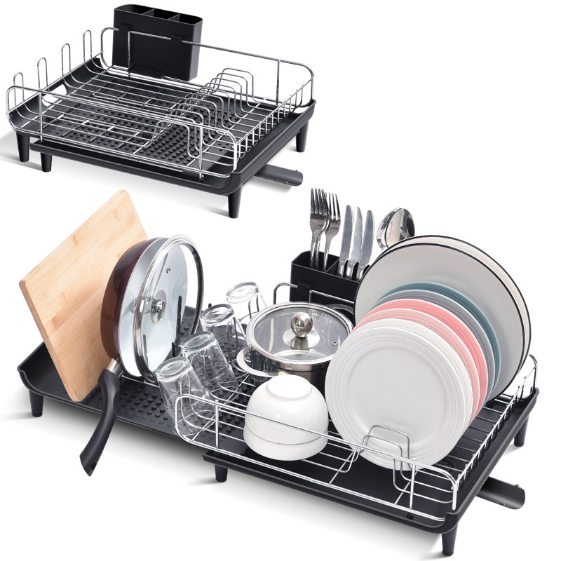 KINGRACK Stainless Steel Kitchen Dish Rack,Expandable Dish Drying Rack ...
