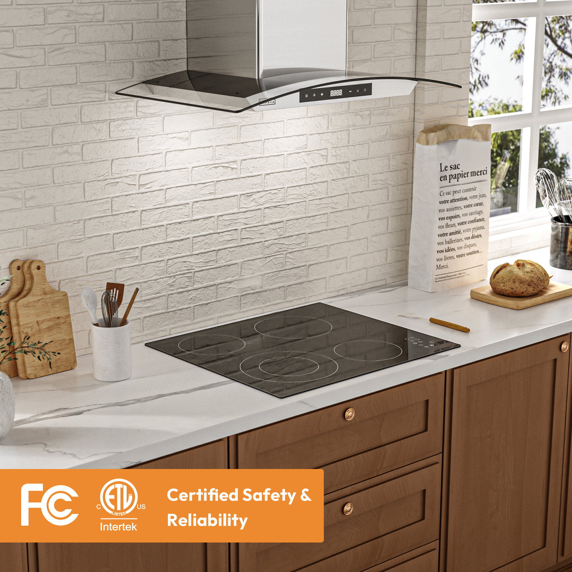 Empava 24 In. Etl-certified 4 Ego Heating Elements, Electric Radiant ...