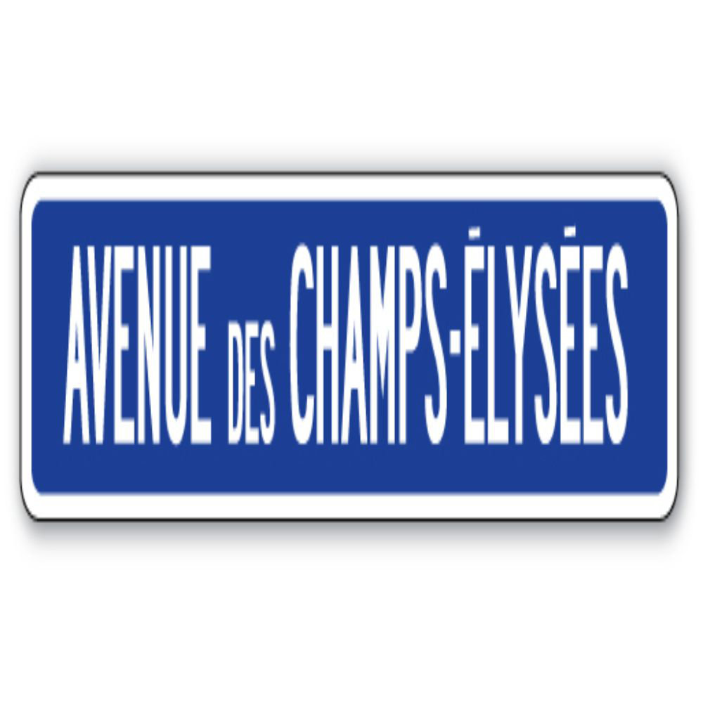 SignMission Avenue Des Champs-Elysees Street Sign | Wayfair