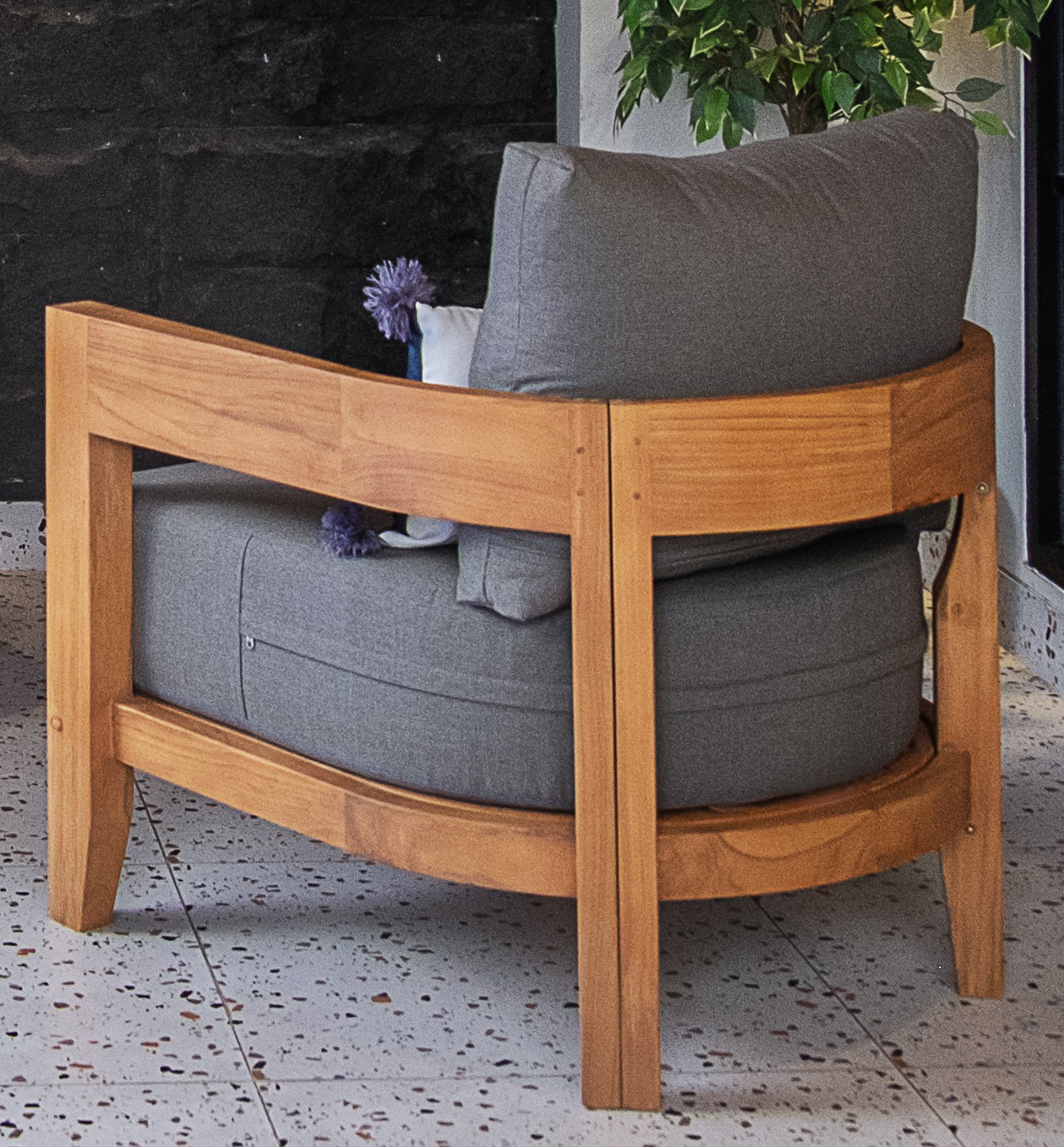 Birch Lane™ Keaton Teak Outdoor Lounge Chair With Cushions | Wayfair