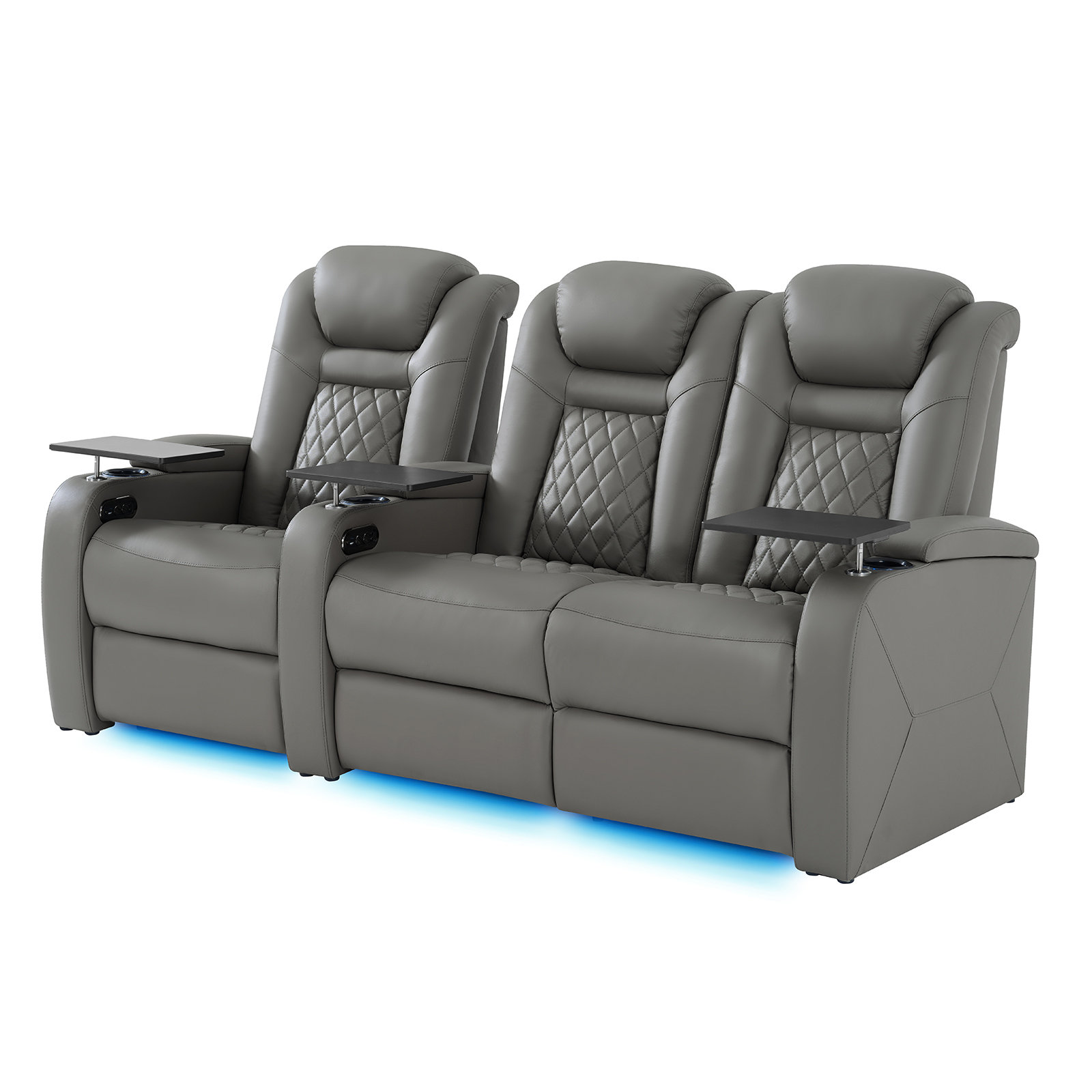 comfiroom Leather Home Theater Seating Dual Power Movie Theater Chairs ...