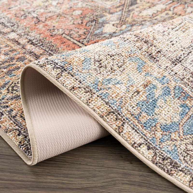 Bungalow Rose Becky Oriental Machine Washable Brown Area Rug & Reviews ...