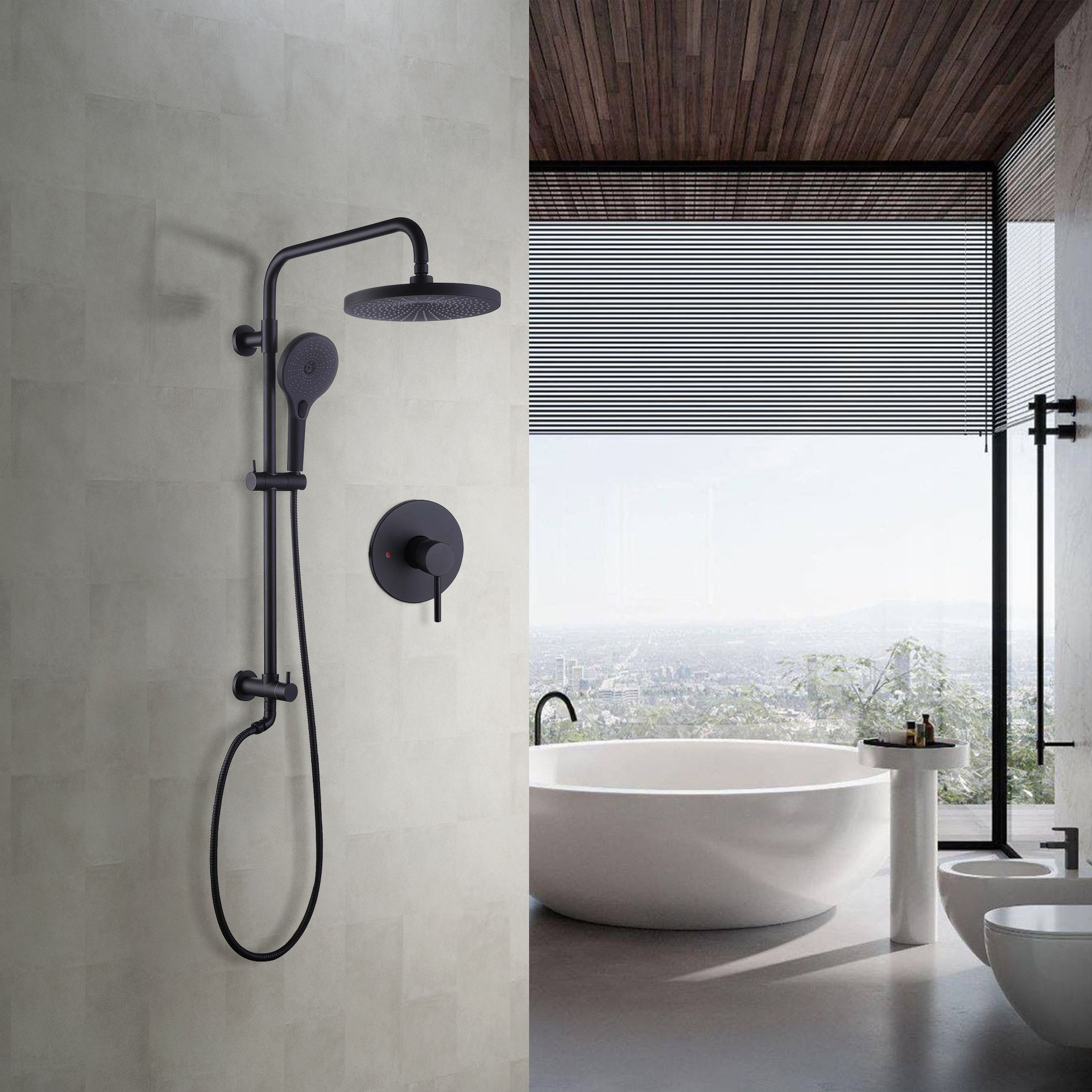 Inhouse Complete Shower System with Rough in-Valve | Wayfair