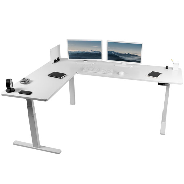 VIvo Electric 83" x 60" Stand Up Corner Desk & Reviews | Wayfair