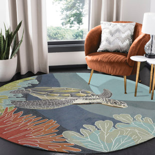 Round Outdoor Rugs You'll Love | Wayfair