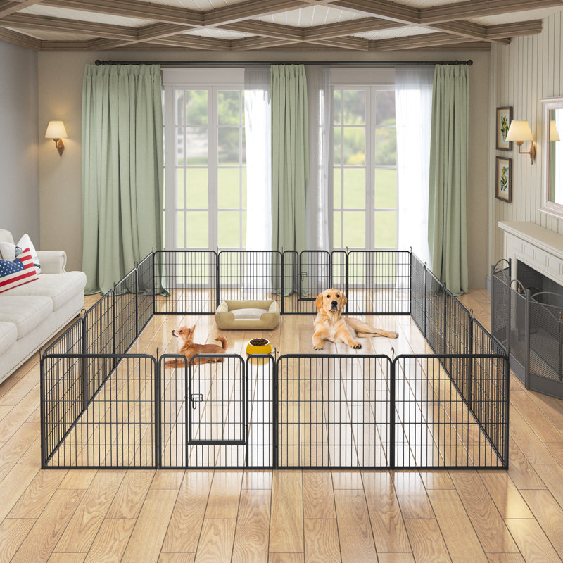 YITAHOME 32'W x 24/32/40"H 16 Panel Outdoor Indoor Heavy Duty Dog Pens ...