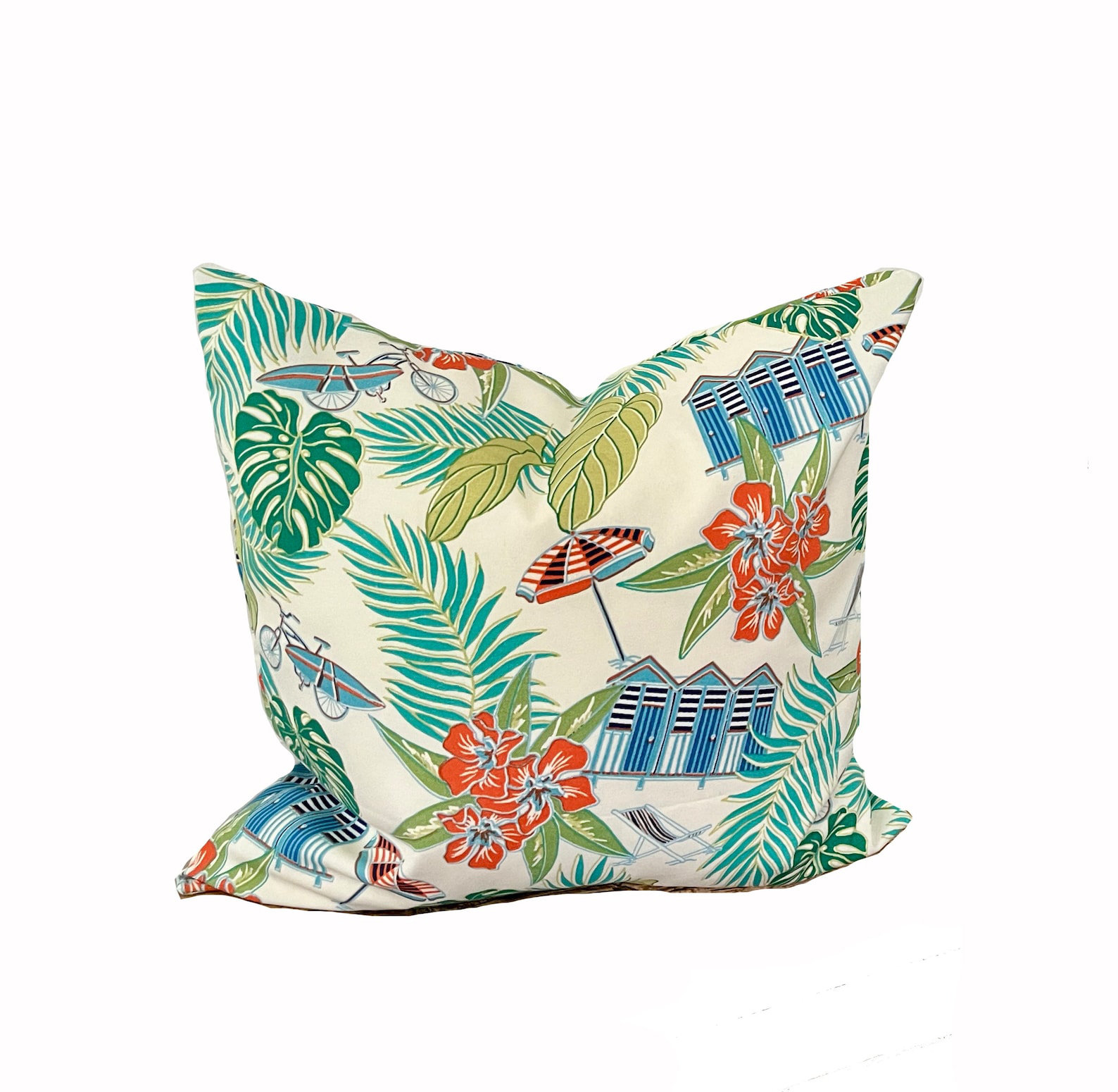 That Dutch Girl Tommy Bahama Beach Huts Tropical Outdoor Pillow ...