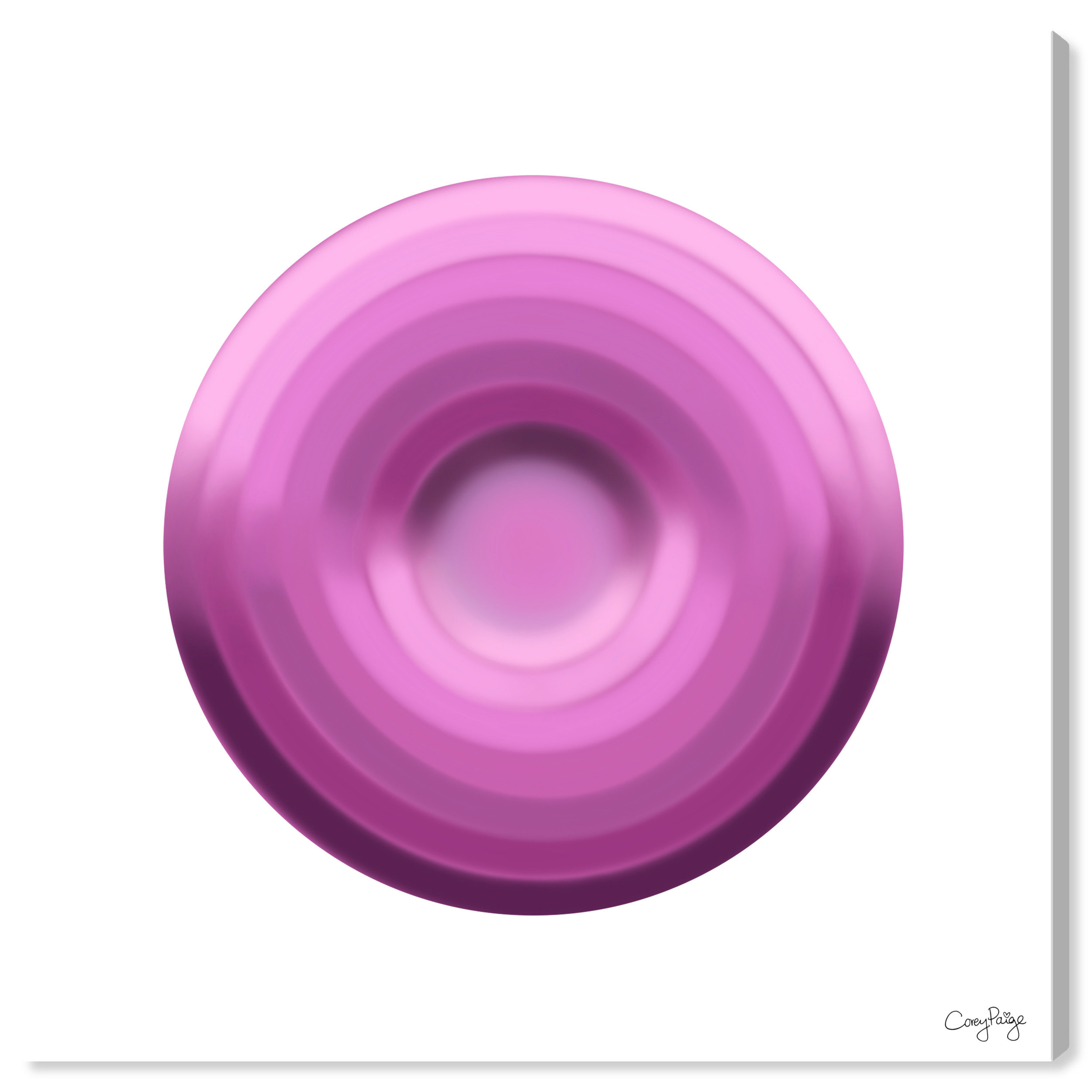 Red Barrel Studio® Corey Paige - Ombre Pink Circle Print On Canvas ...