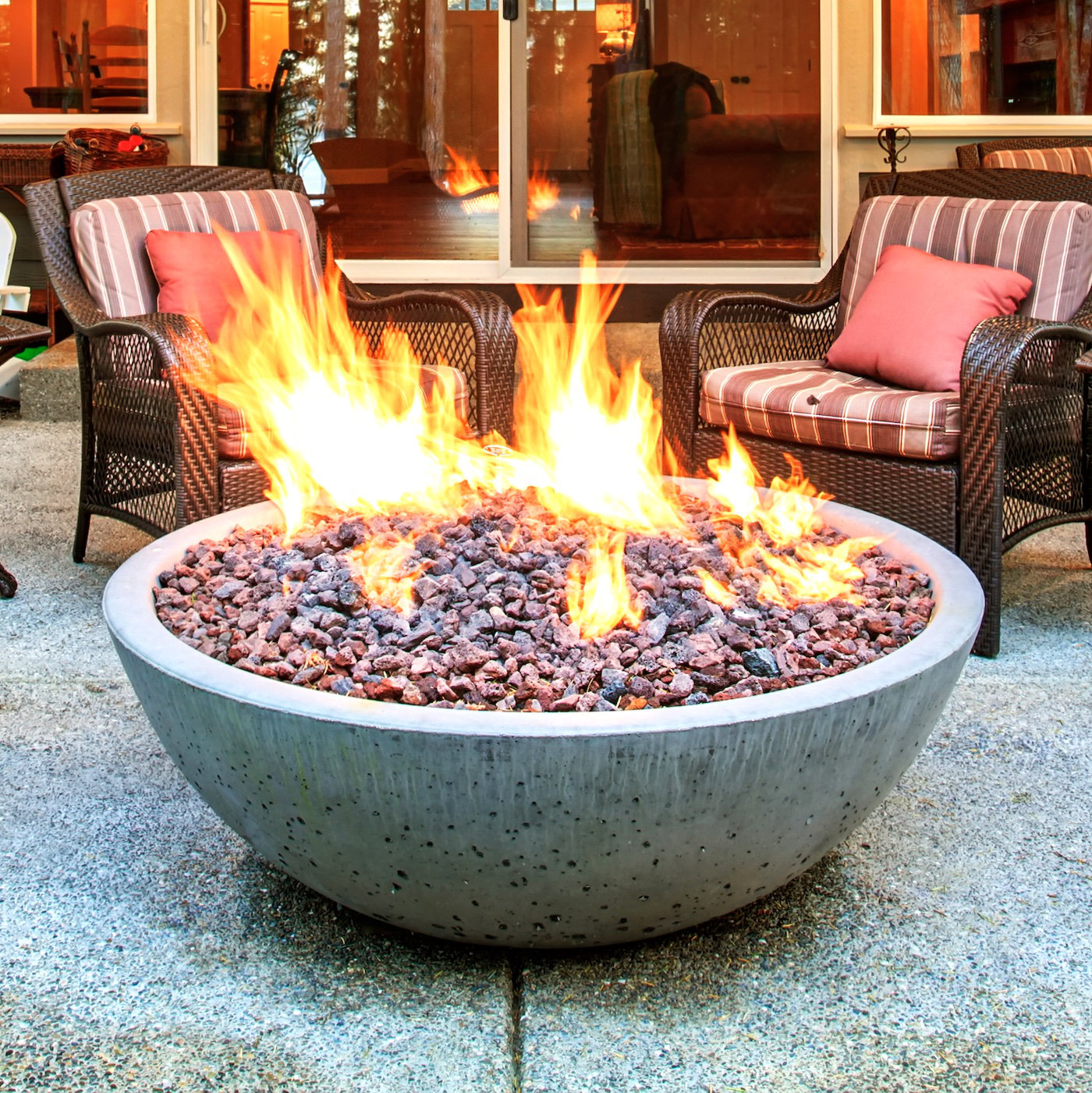 One Stop Outdoor Concrete Natural Gas Outdoor Fire Pit - Wayfair Canada