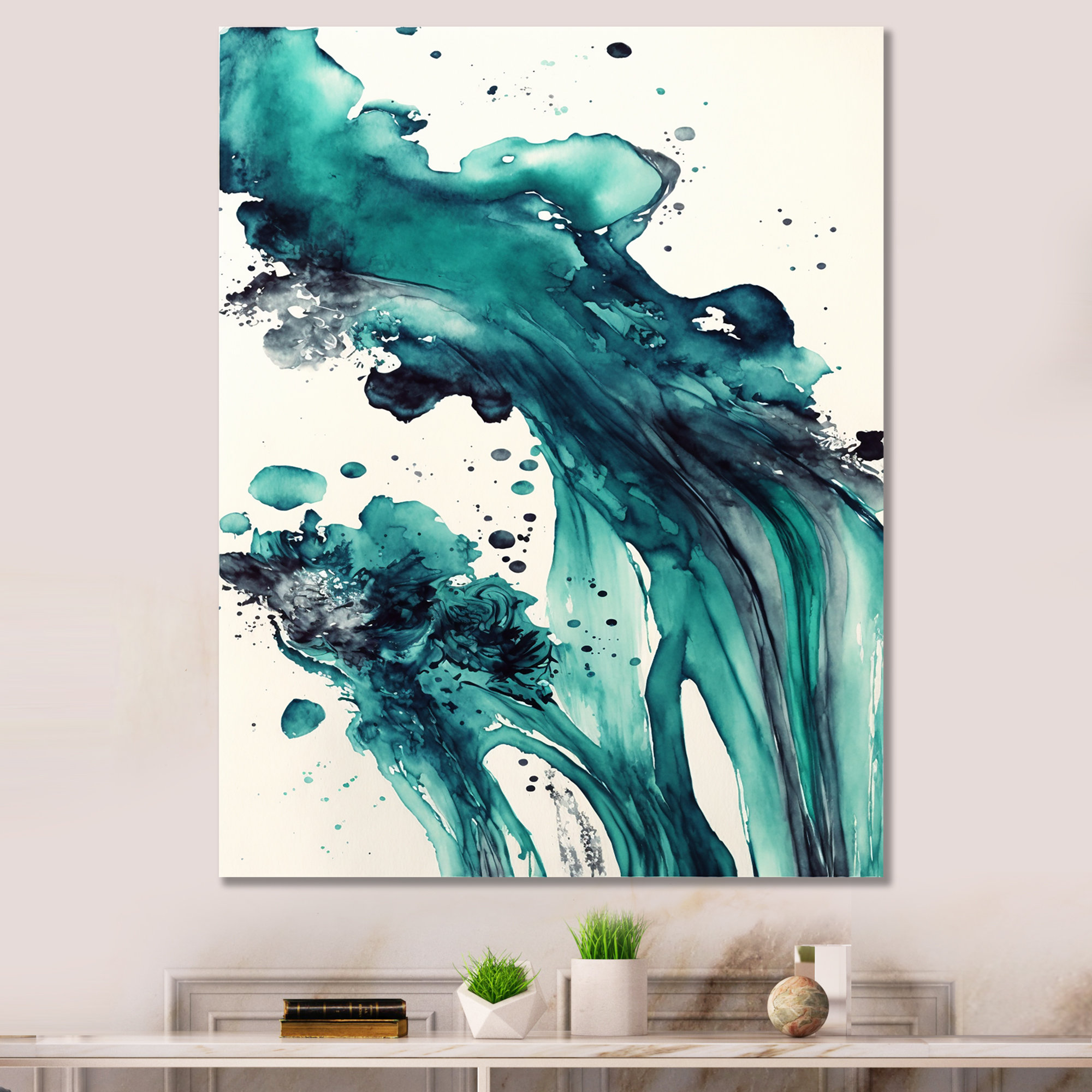 Wrought Studio™ Tropical Turquoise Joyfulness II - Print on Canvas ...