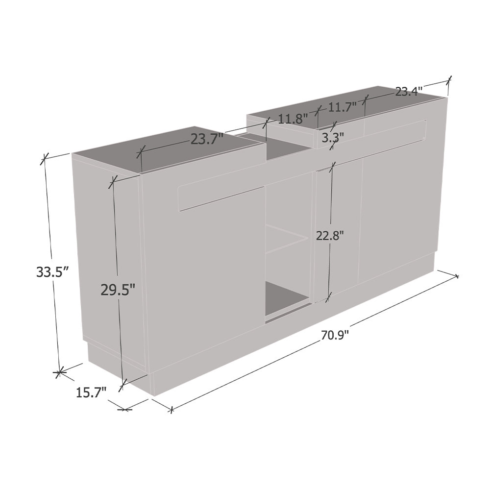 Wade Logan® Asrith 70.9" Wide Sideboard & Reviews | Wayfair