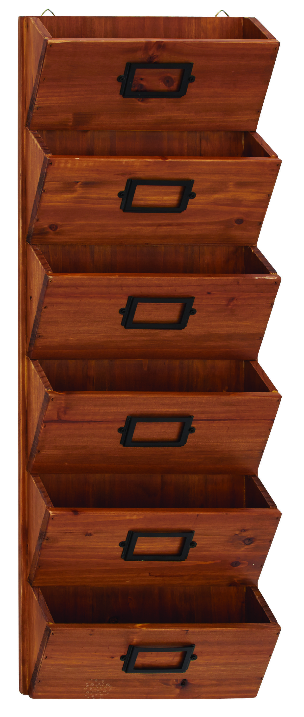 Darby Home Co Jamari Wood 6 Slots Brown Decorative Magazine Rack Holder ...