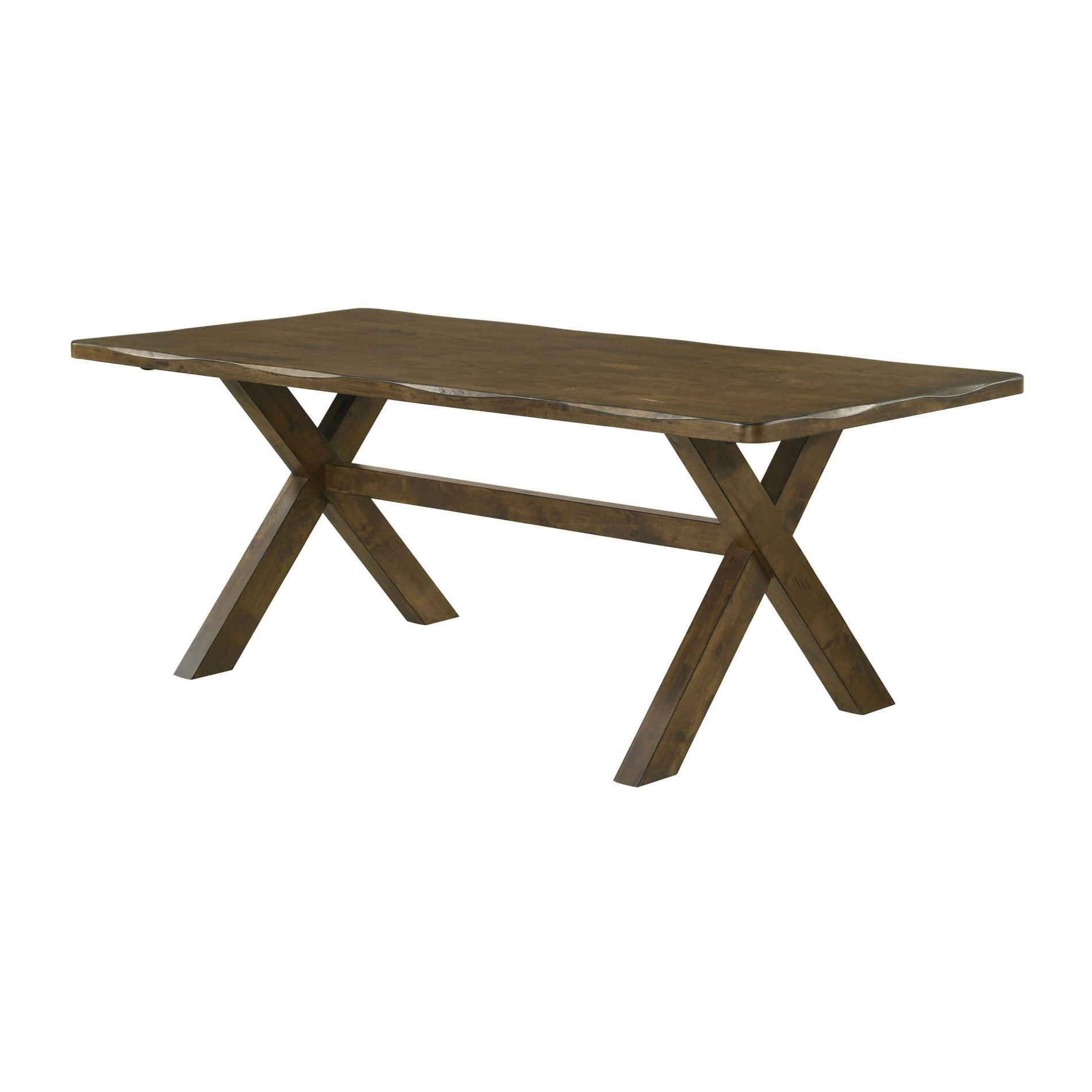 Loon Peak® Herrada Solid Wood Trestle Dining Table in Brown | Wayfair