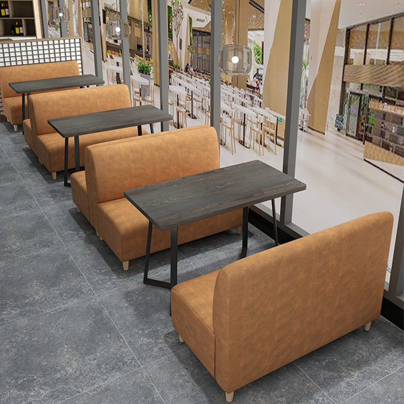 Canadian Linen Retro Simple Leisure Cafe Restaurant Benches Faux ...