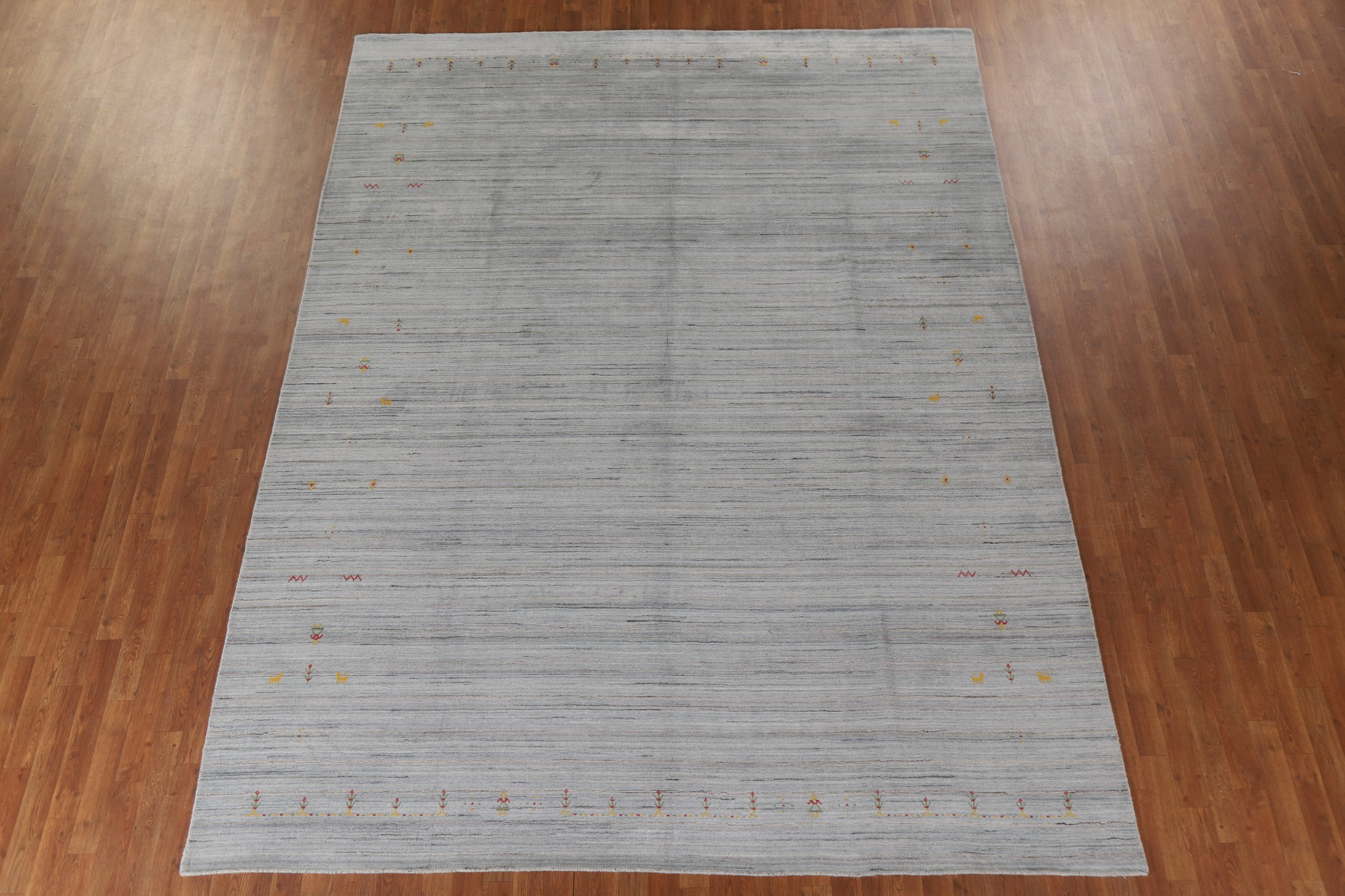 Isabelline Striped Gabbeh Living Room Area Rug 9x12 | Wayfair