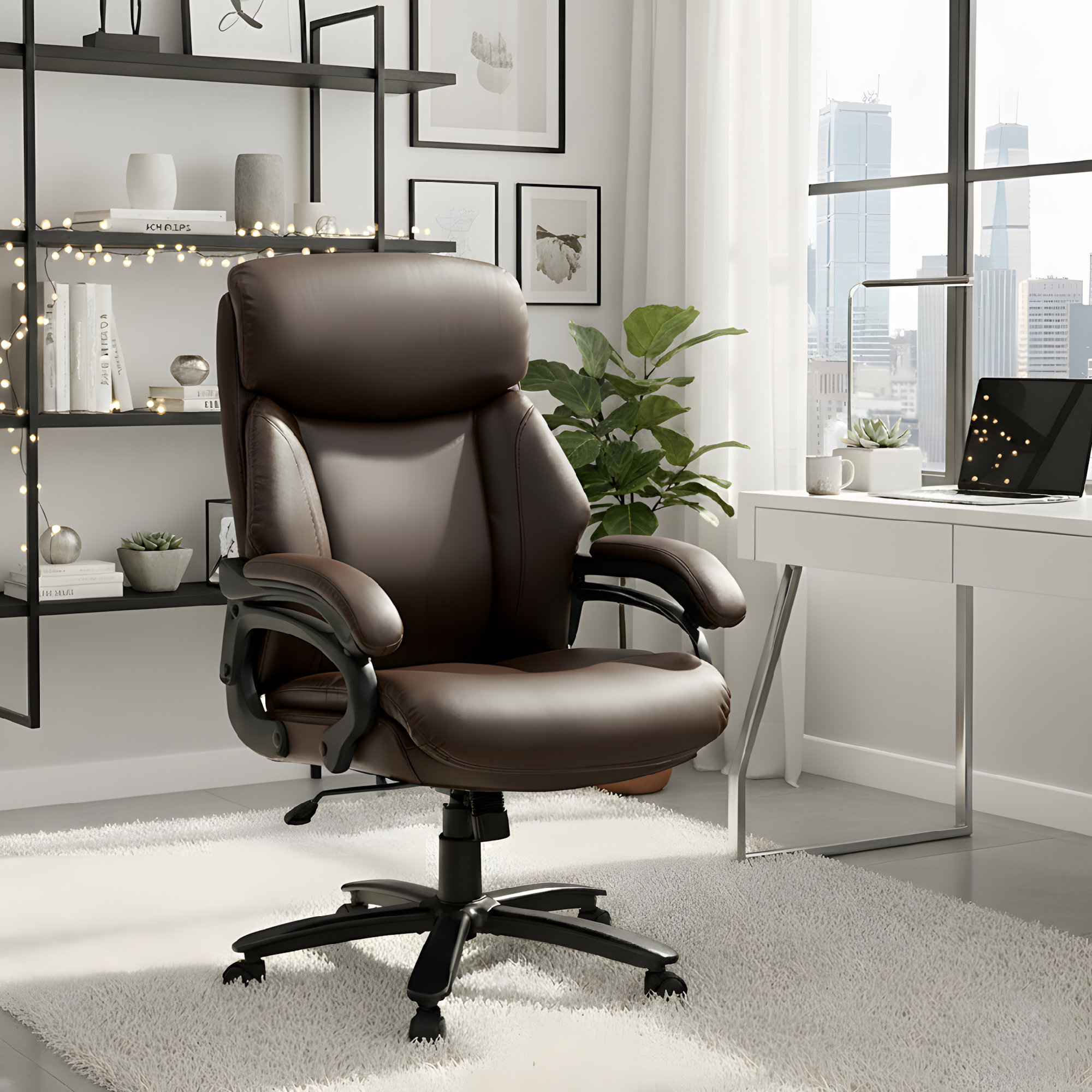 Inbox Zero Xxl Executive Chair [181Kg] - Extra Wide 59Cm Seat, High ...