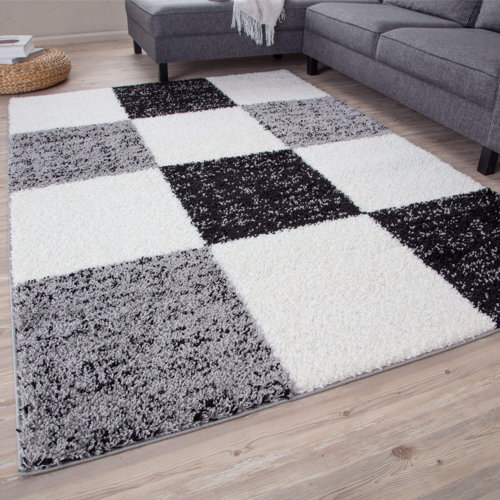 THE RUGS Myshaggy Collection Rugs Geometric Design in Grey & Reviews ...