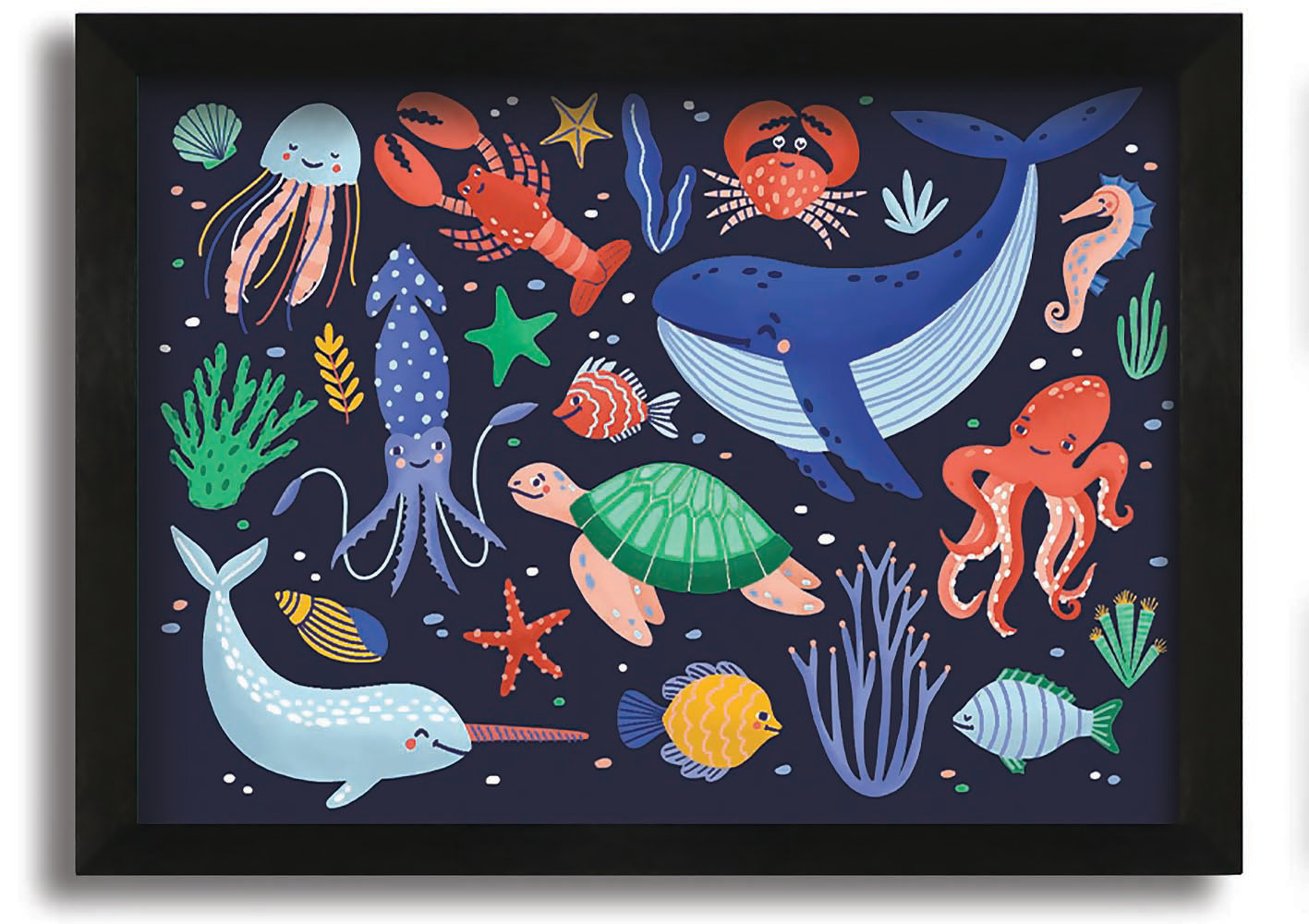 Harriet Bee Creatures of the Sea Childrens - Picture Frame Graphic Art ...