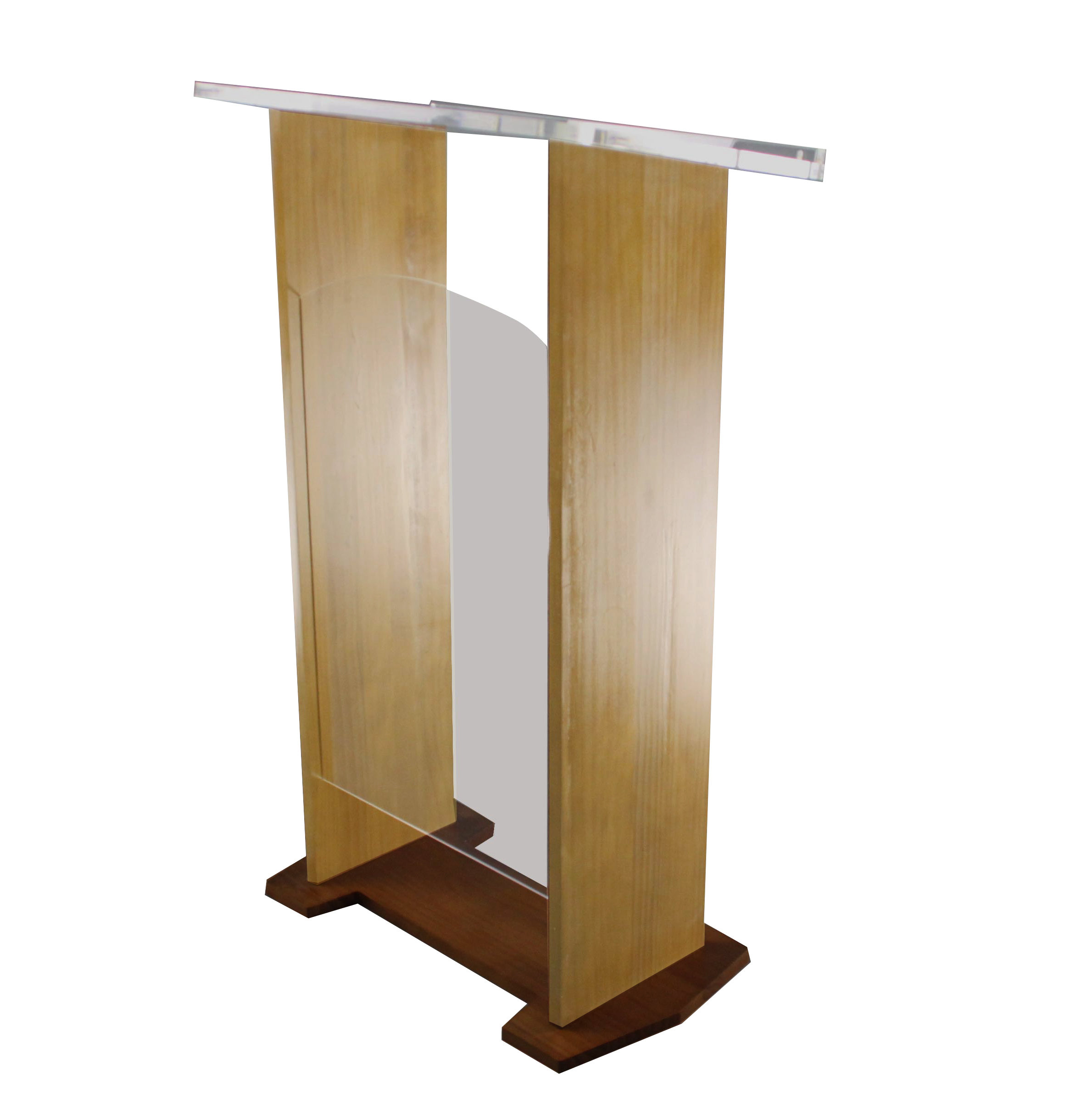 Fixturedisplays® Assembled Wood Acrylic Podium Pulpit Lectern, Optional ...