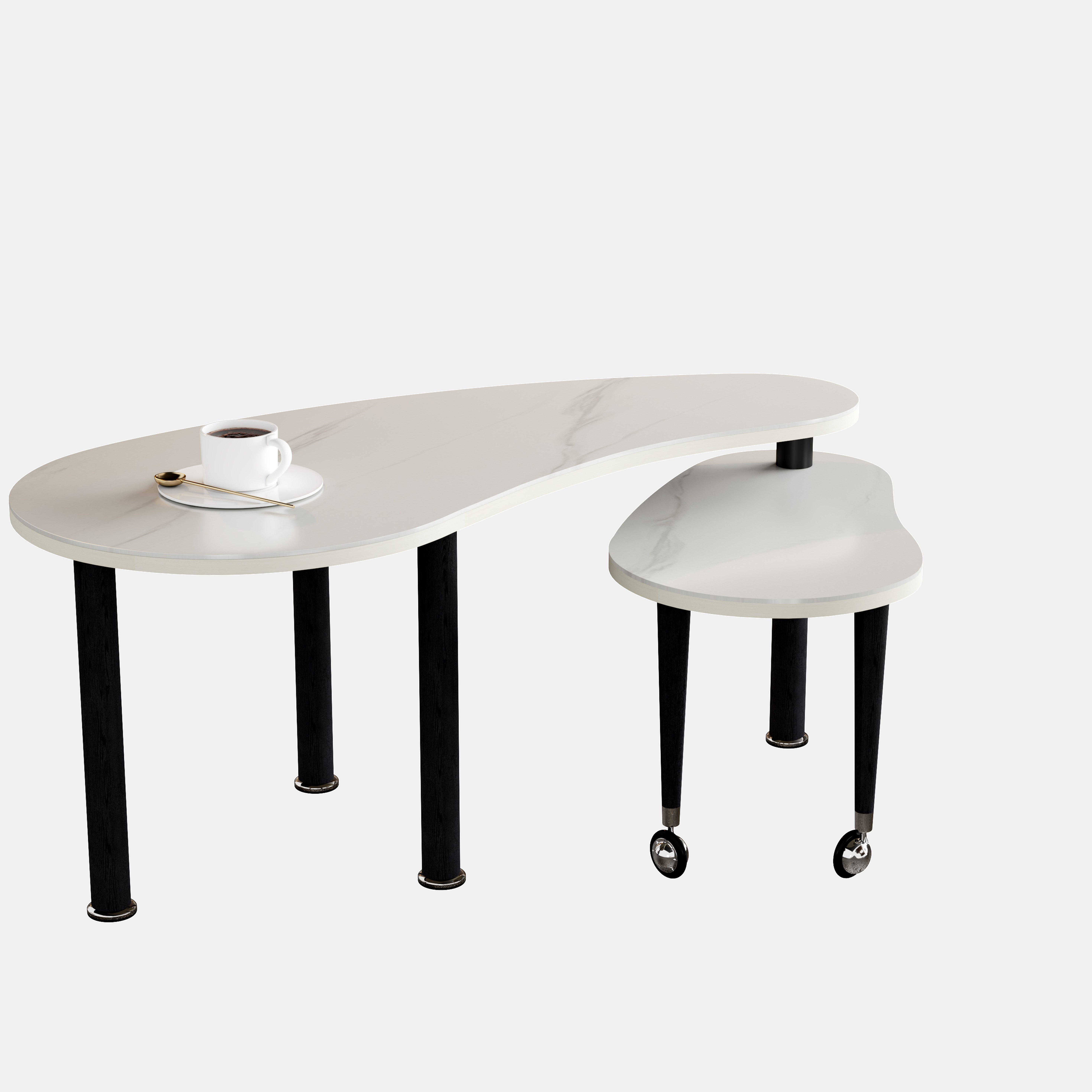 Wrought Studio™ Contemporary Rotatable Cocktail Table With Solid Rubber ...