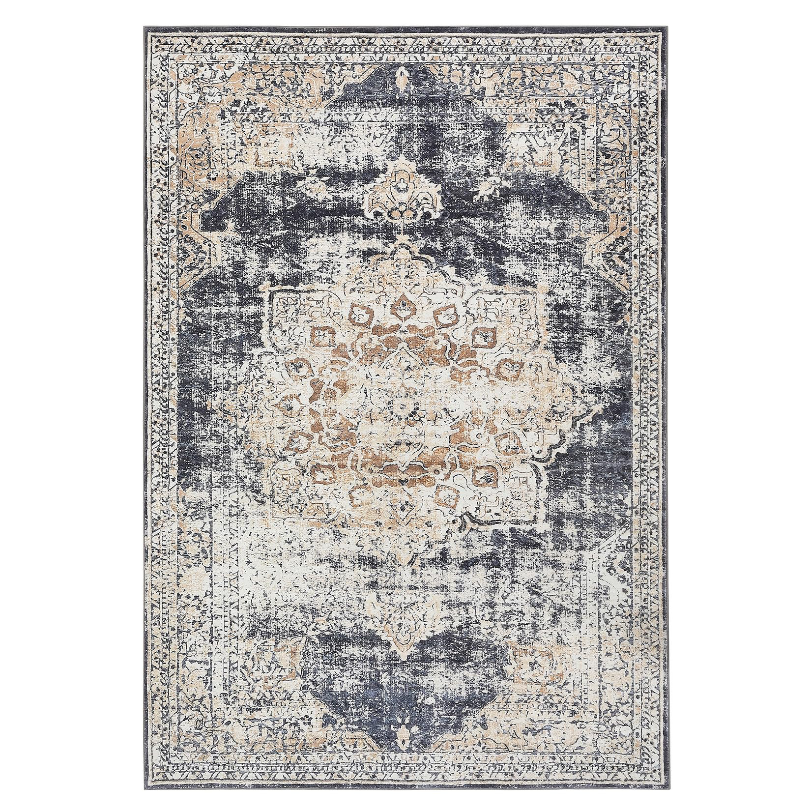 Yuan Home Area Rugs, Washable Vintage Rug, Non-Slip Low Pile Throw Soft ...