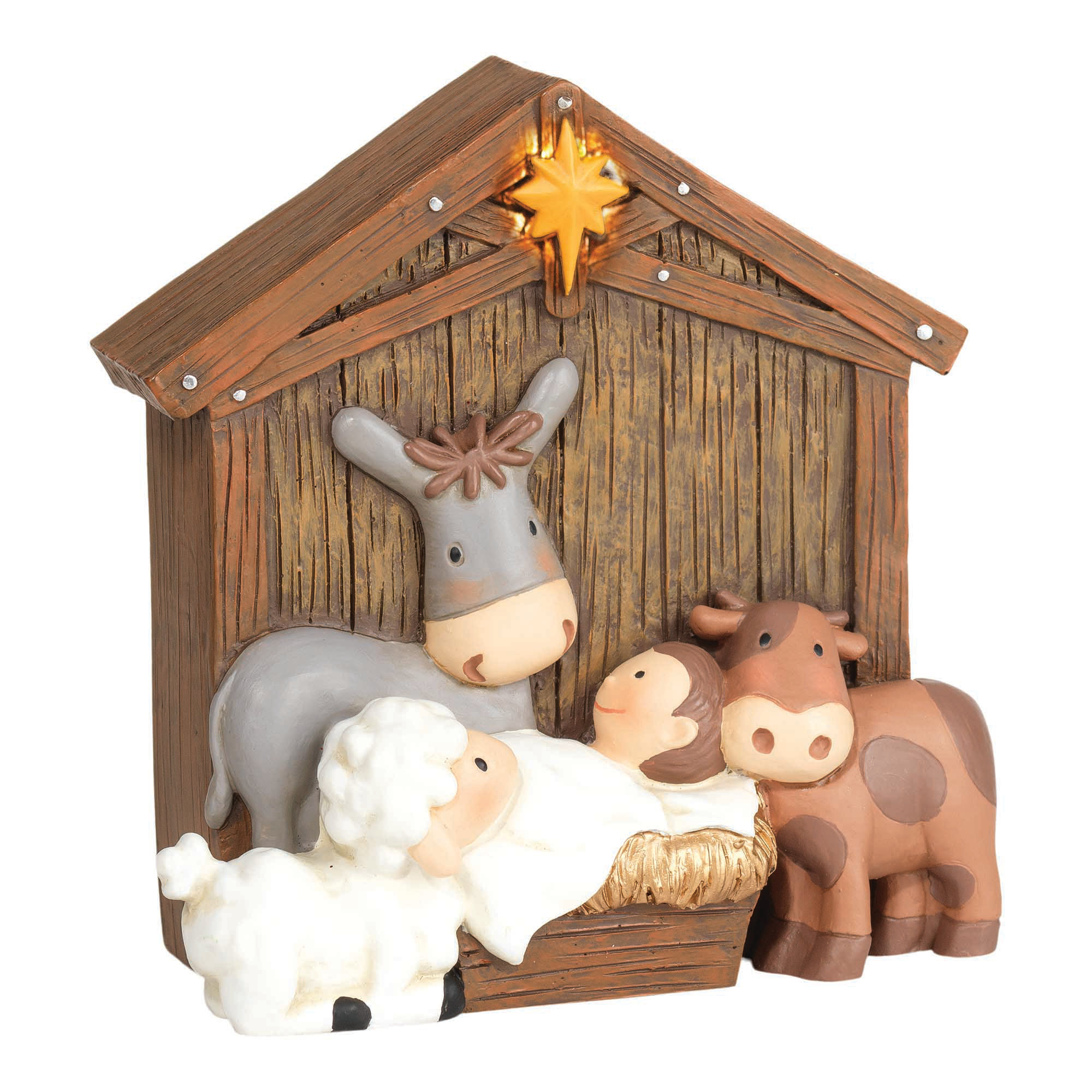 Dicksons Inc One Child One Night Baby Jesus & Animals Nativity Set ...