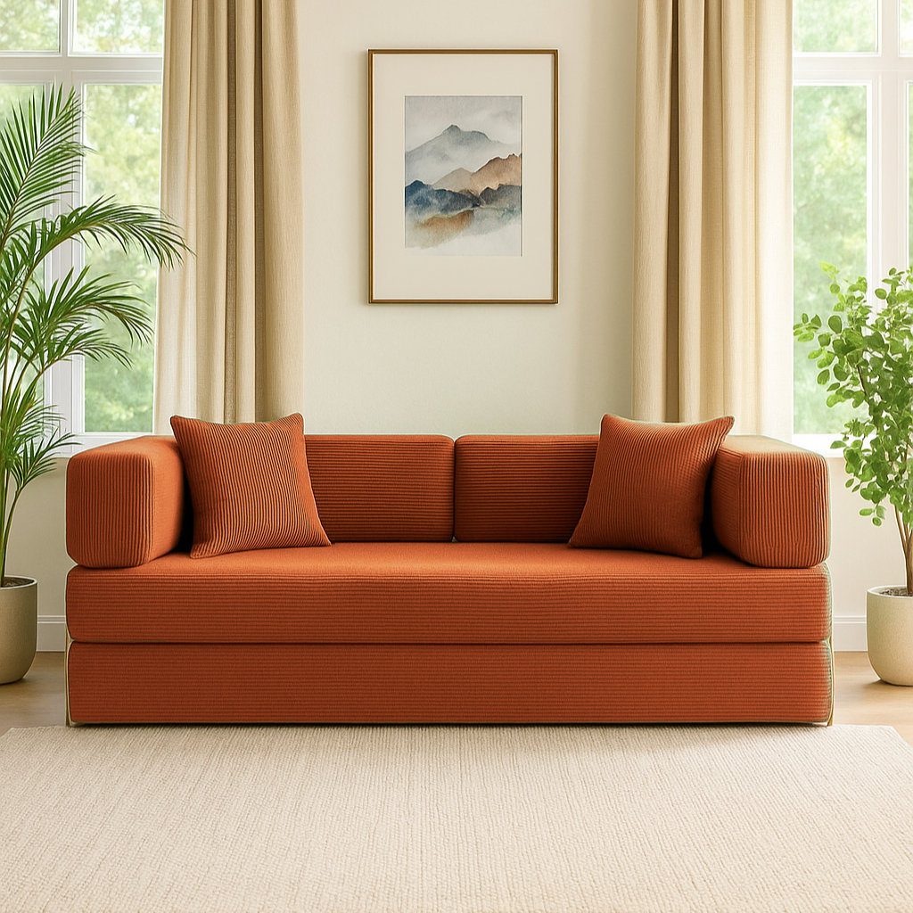Wade Logan® Luna Convertible Sofa Bed | Wayfair
