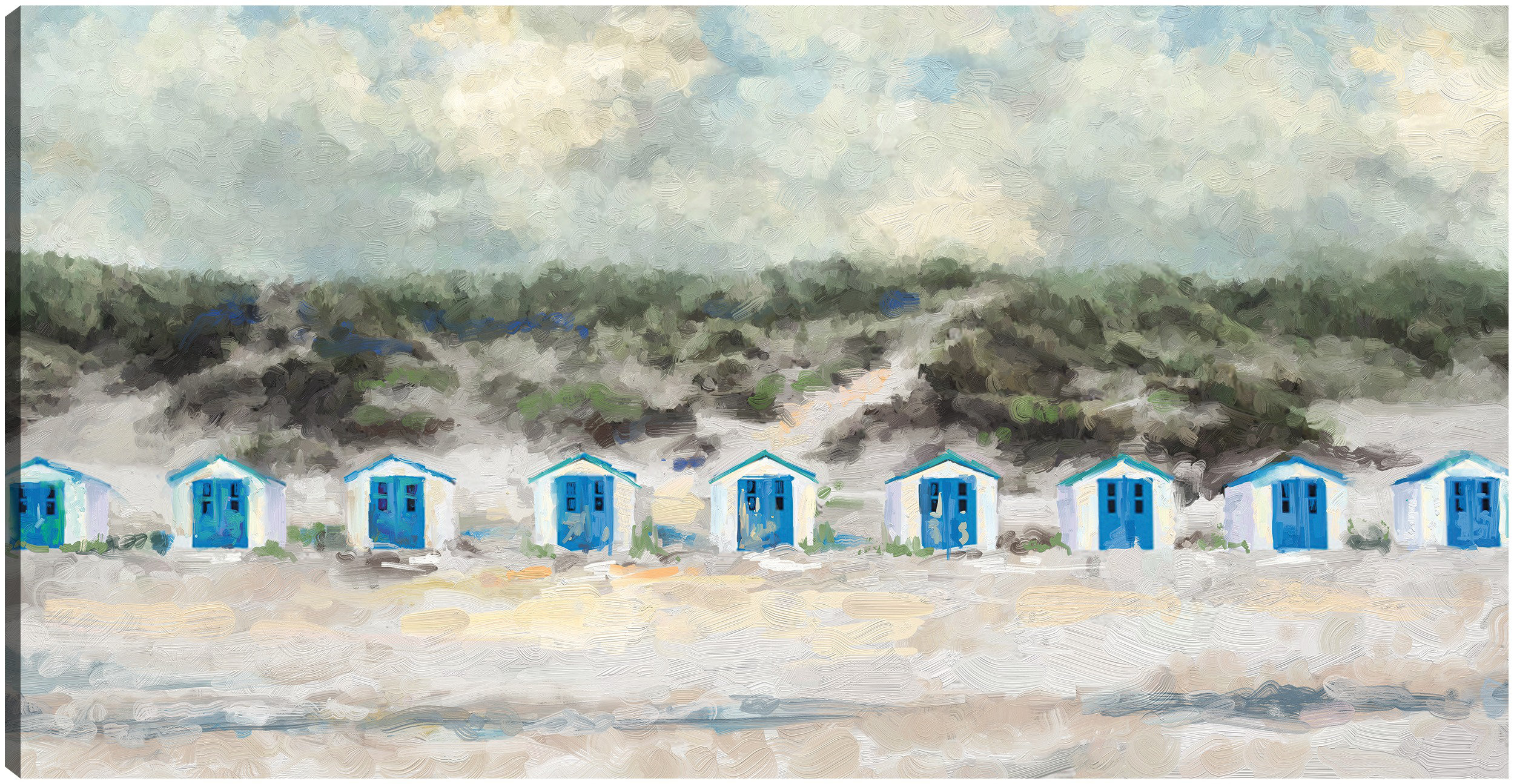 Rosecliff Heights Sunrise Cabanas by Studio Arts Canvas Art Print | Wayfair