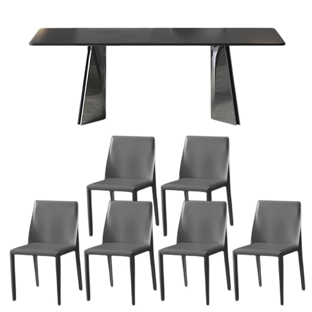 Elamer Italian style minimalist dining table sets | Wayfair