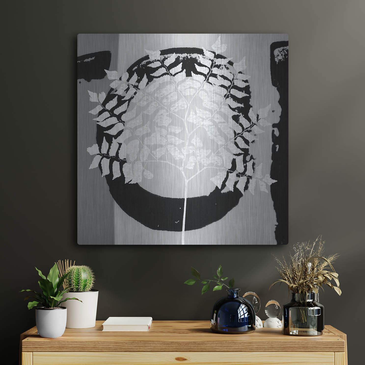Ebern Designs " Chalk Leaf 1 " by Karen Smith | Wayfair