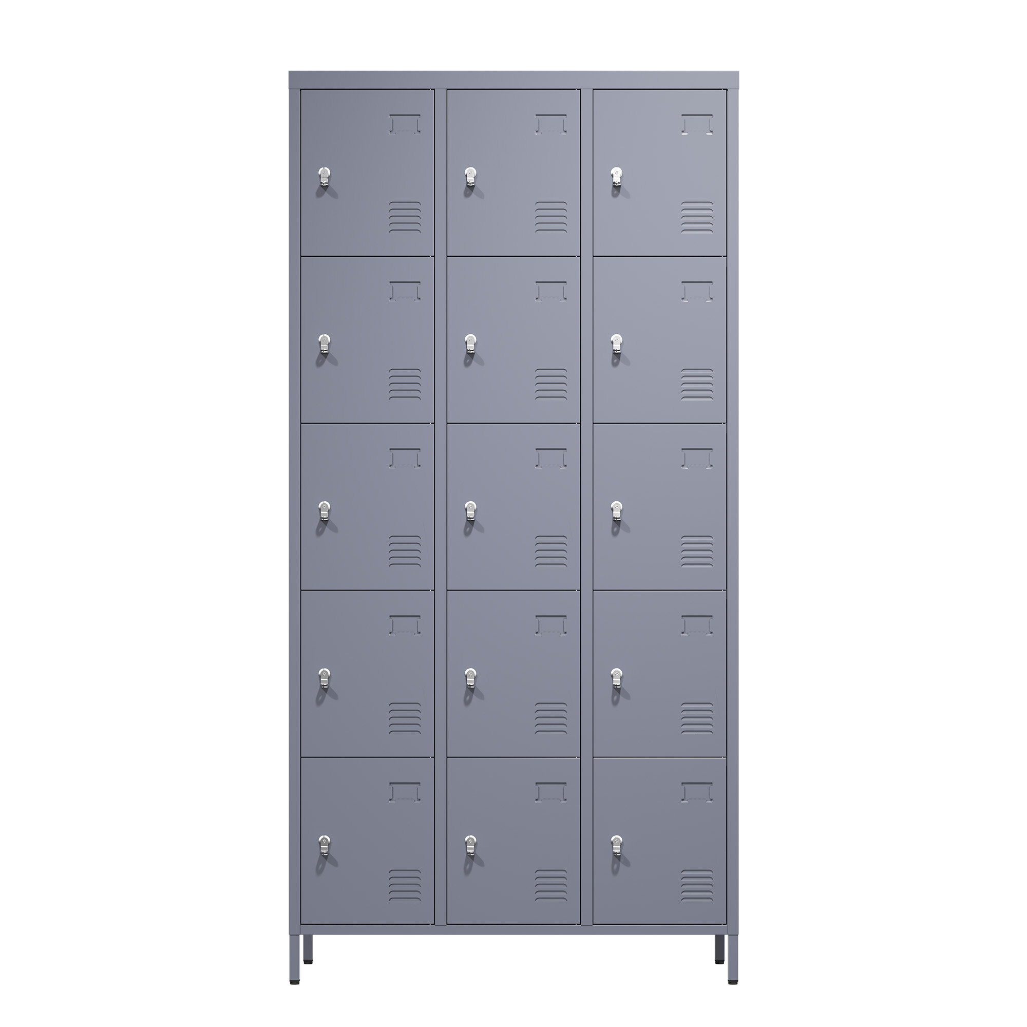 Getaway Ride Trade 72" Metal Locker for Employees 15 Doors Steel ...