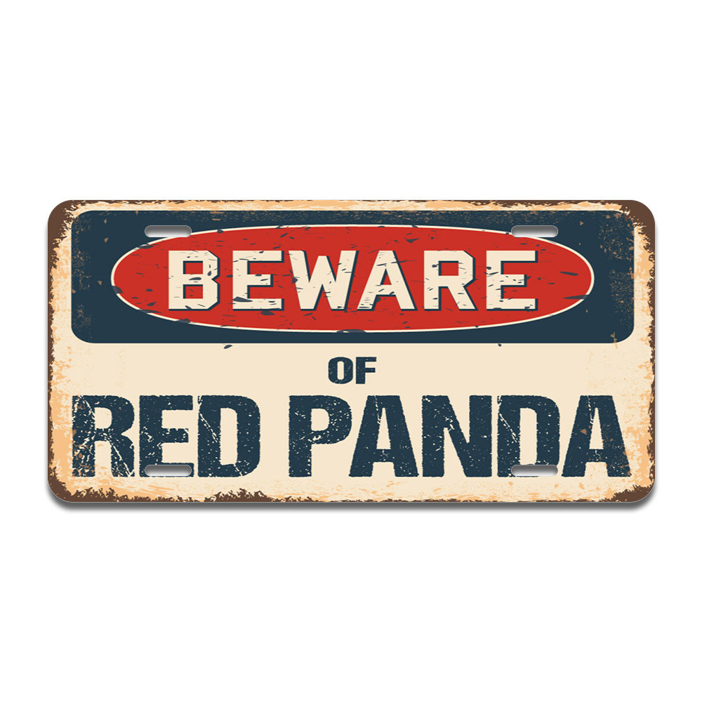 SignMission Beware of Red Panda Aluminum Plate Frame | Wayfair