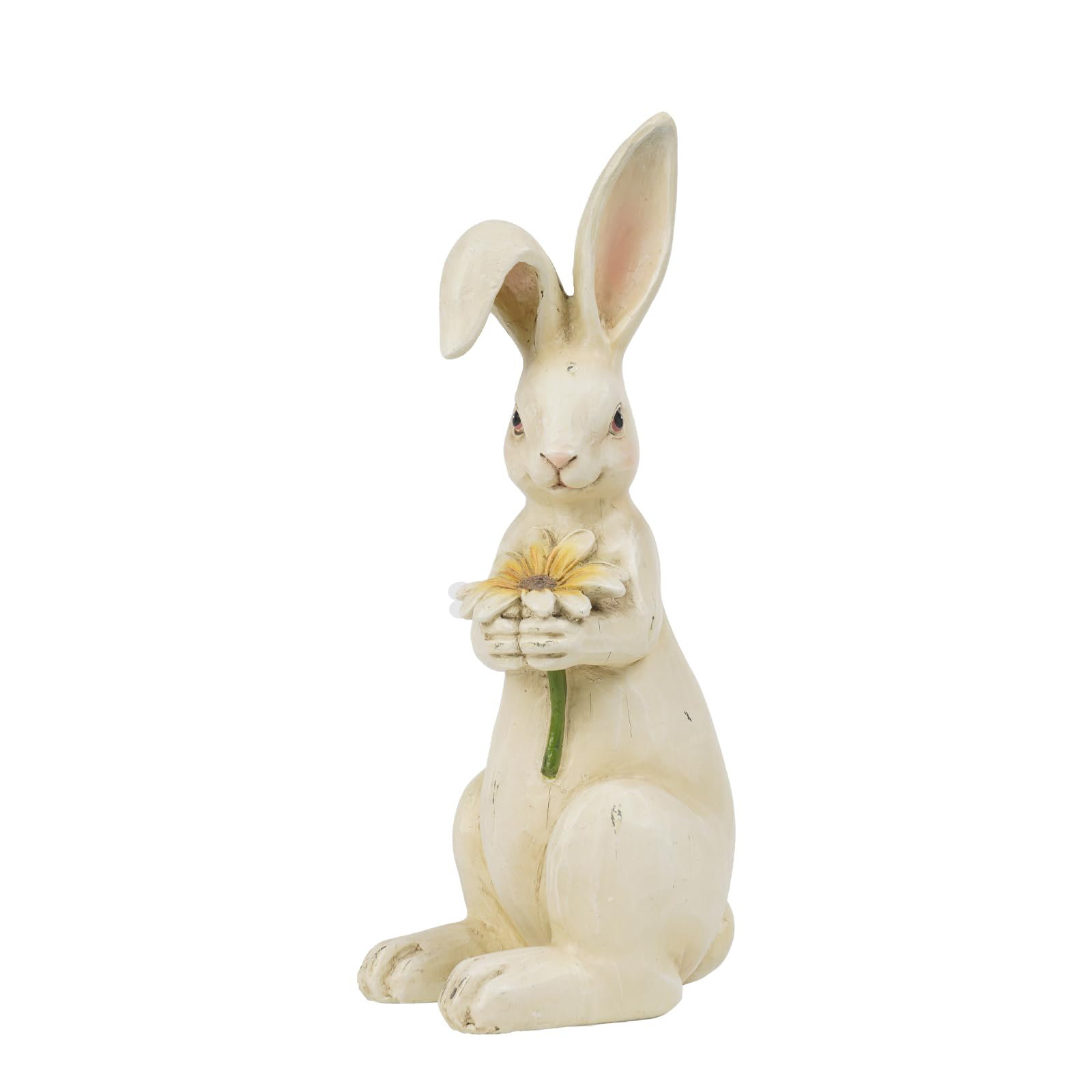 Ophelia & Co. Indoor Bunny Statues with Flower | Wayfair