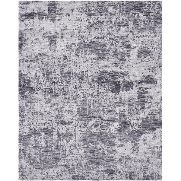 17 Stories Abstract Tufted Gray/Ivory Area Rug | Wayfair