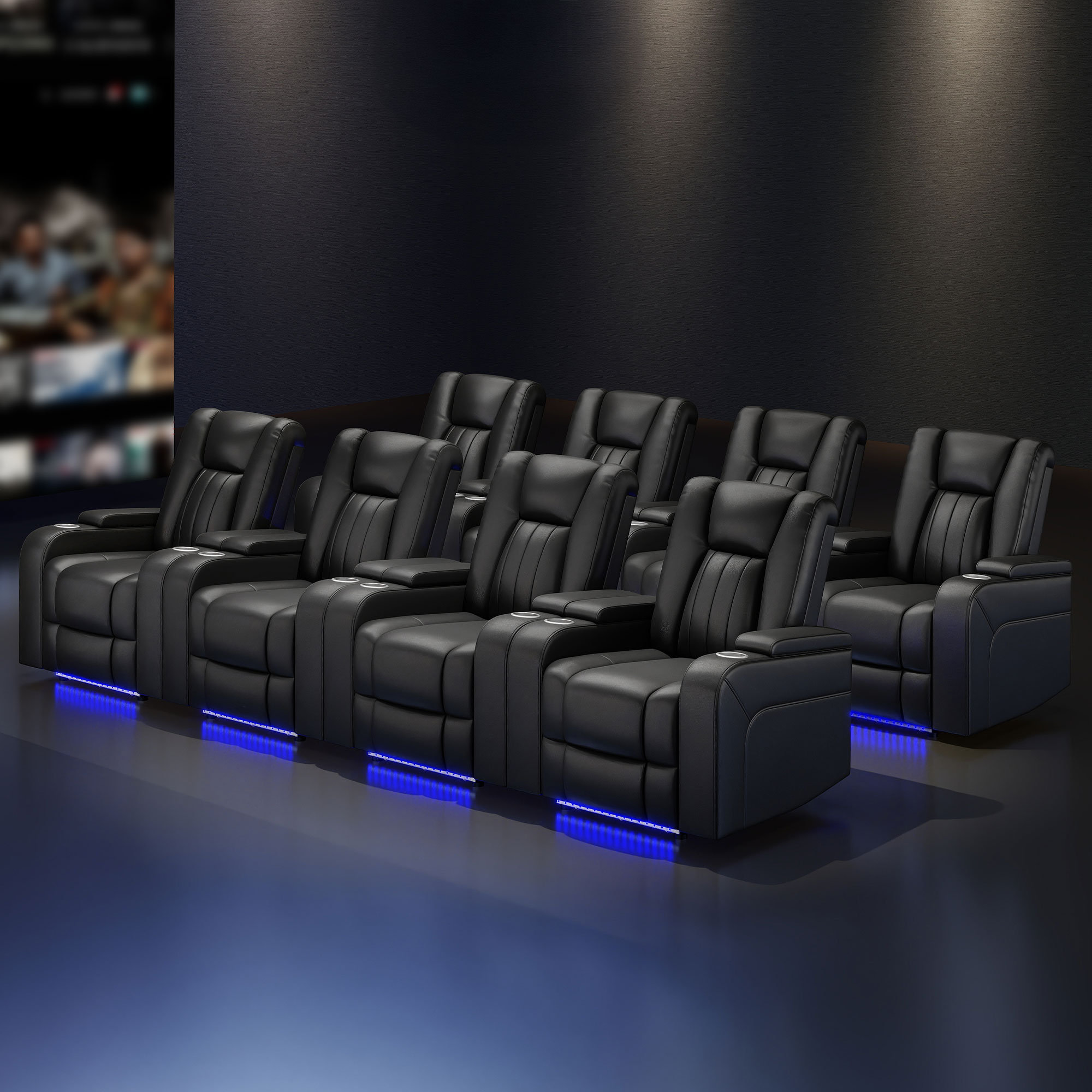 Wrought Studio™ 38'' Modern Upholstered Home Theater Power Recliner ...