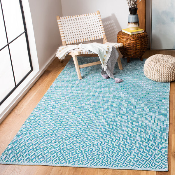 George Oliver Dryden Hand Woven Cotton Geometric Rug & Reviews | Wayfair