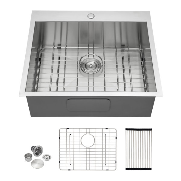 Mocoloo Drop-In Stainless Steel Laundry Sink 12" Deep Utility Sink with ...