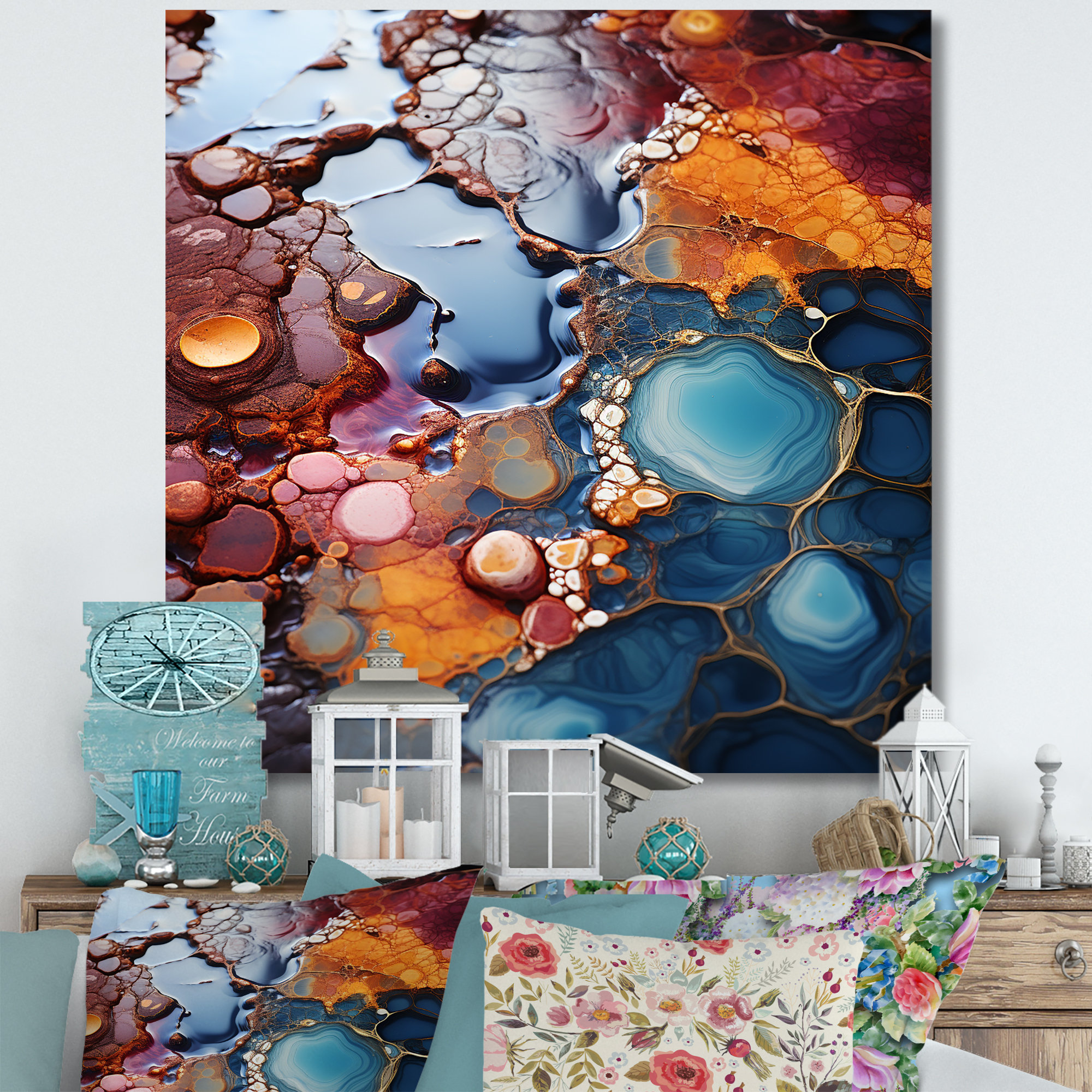 Wrought Studio Intertwine Water Fusion I - Lakes & Rivers Wall Art ...