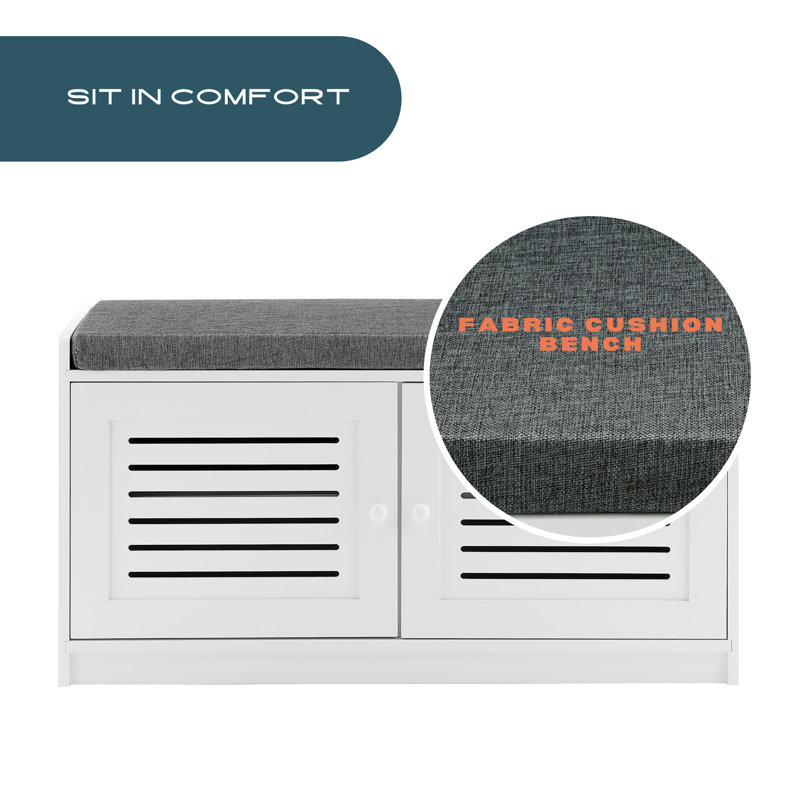 Red Barrel Studio® Trejan Stackable Shoe Storage Bench & Reviews | Wayfair
