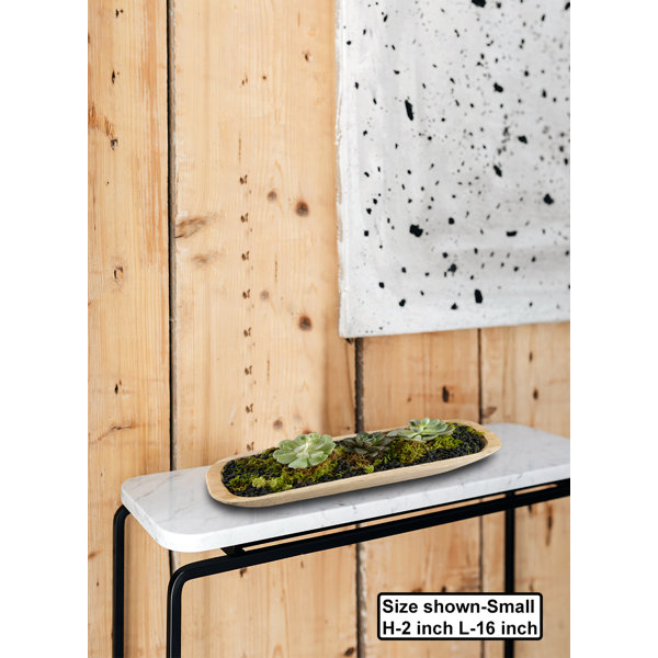 Millwood Pines Rectangular Natural Wood Tray – Elegant Centerpiece ...