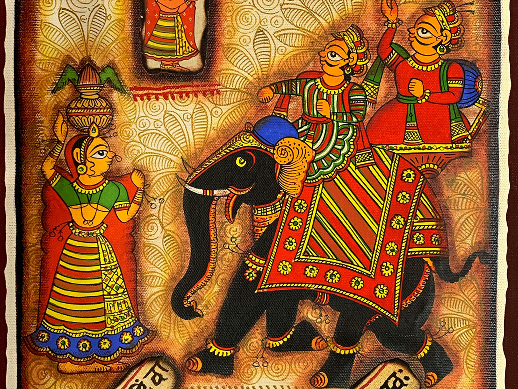 Exotic India Pabuji King With Sanskrit Shloka | Phad Painting By Kalyan ...