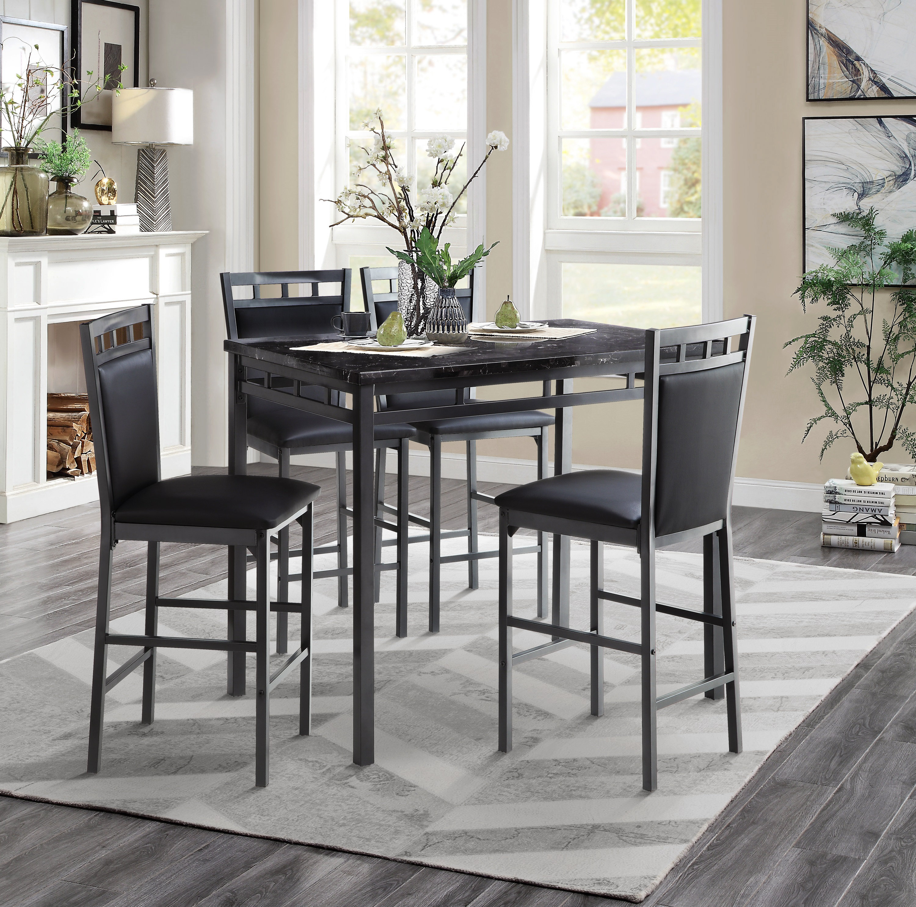Red Barrel Studio® Patnode 5-piece Counter Height Dining Set & Reviews ...
