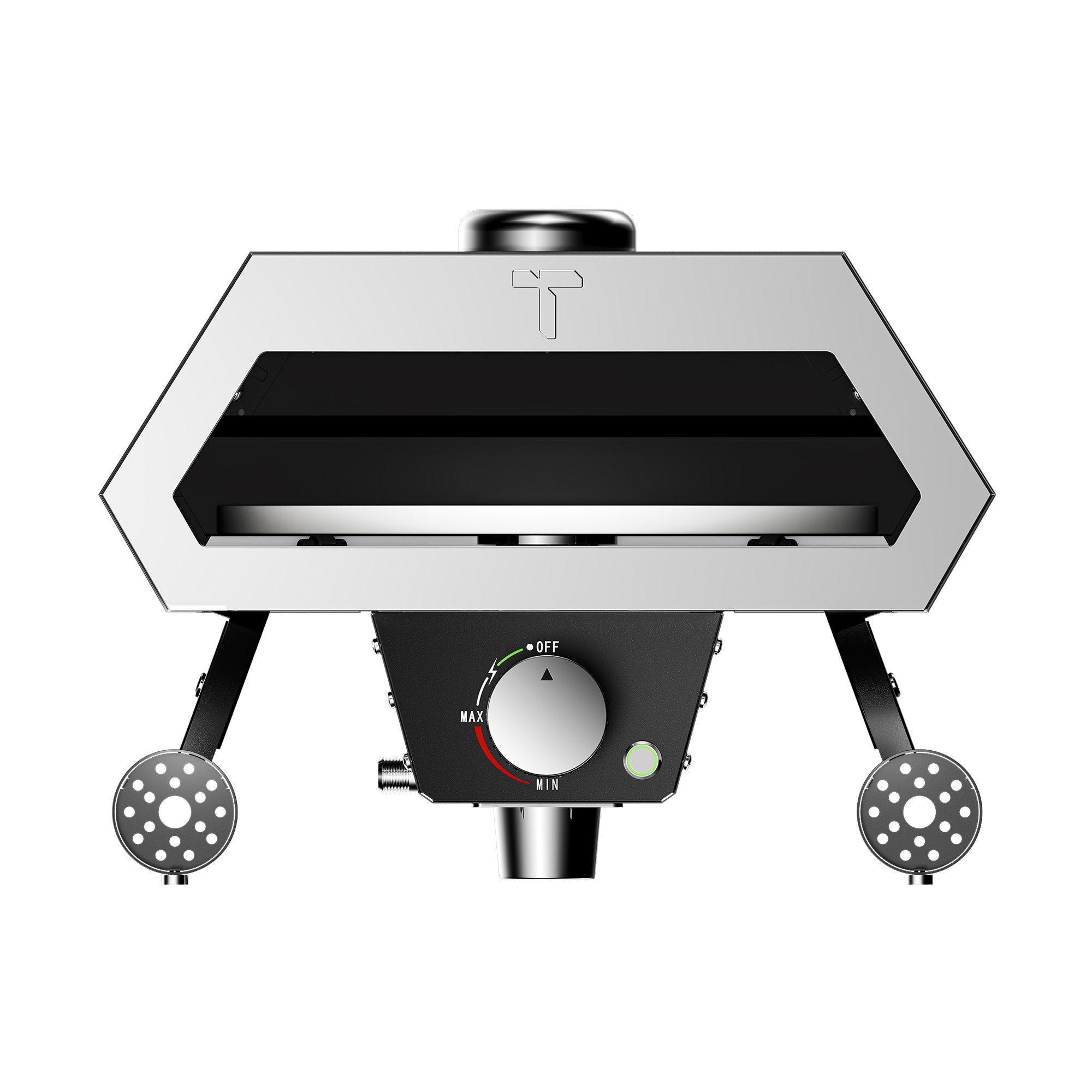 Turpone Ronzio 12" Rotating Stone Countertop Propane Pizza Oven ...