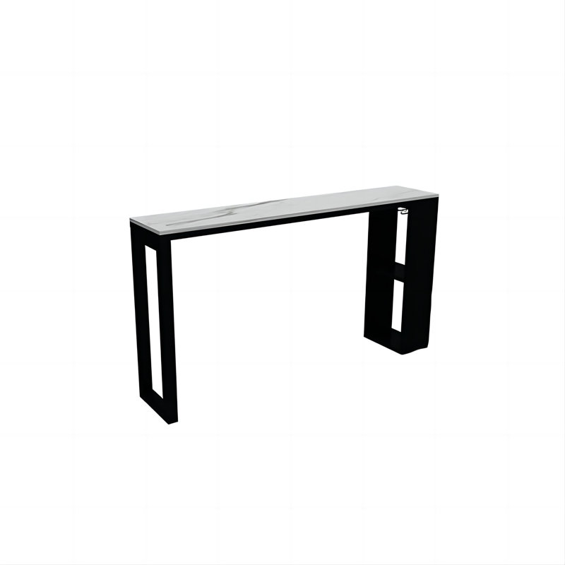 Latitude Run® 55.12"Minimalist Black Rectangular Bar Counter | Wayfair