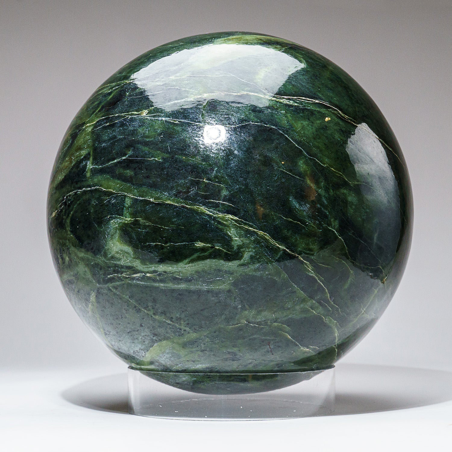 Astro Gallery of Gems Huge Genuine Polished Nephrite Jade Sphere from ...