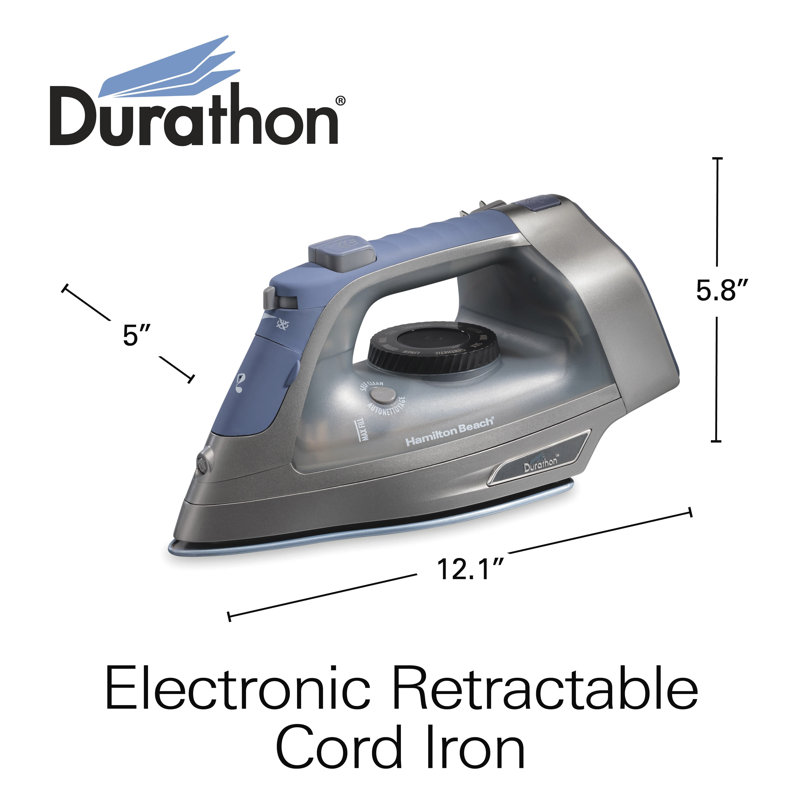 Hamilton Beach Durathon Electronic Retractable Cord Iron | Wayfair