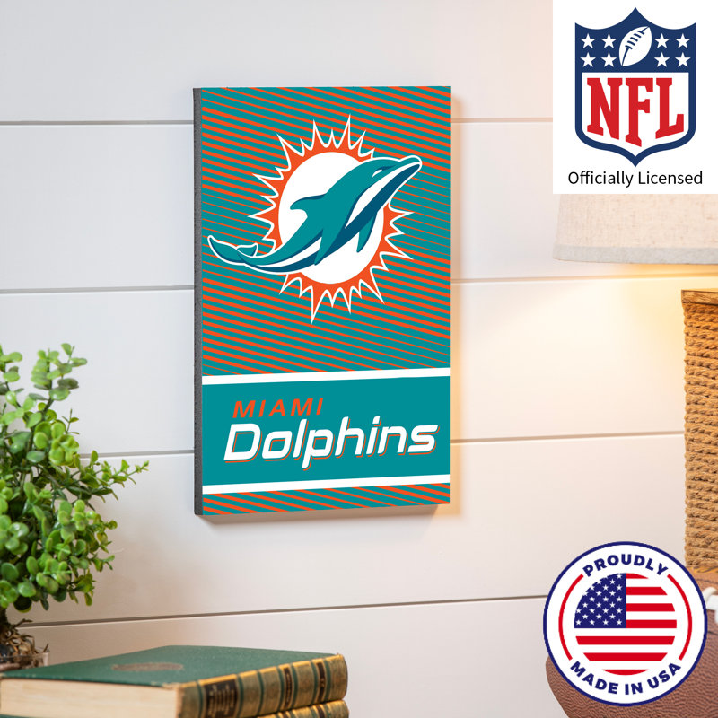 Evergreen Enterprises, Inc Miami Dolphins 8"x 12" Moveable Wall Tile ...