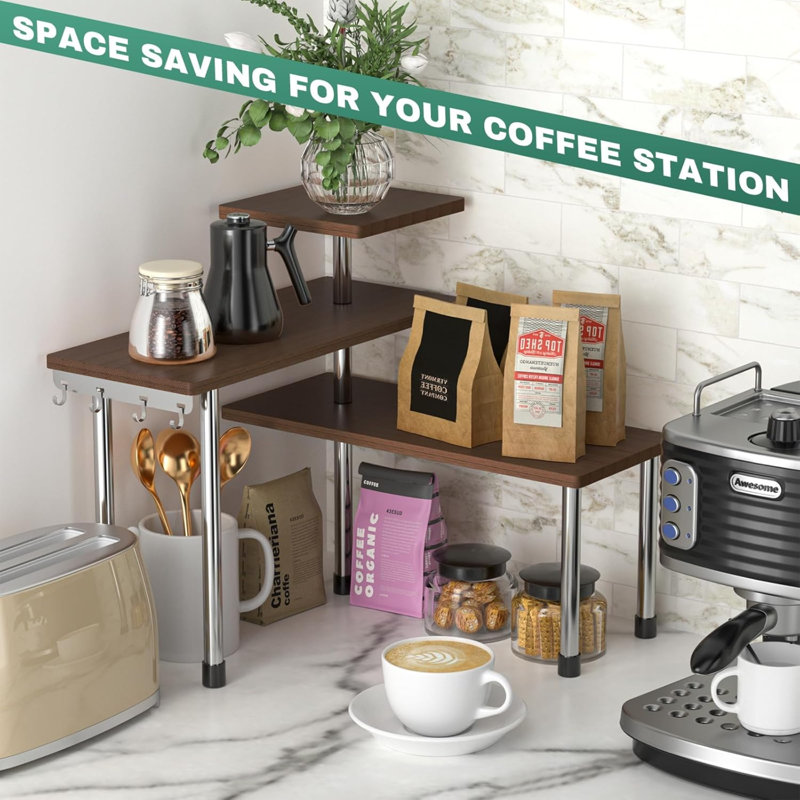 Rebrilliant Kitchen Countertop Organizer Corner Shelf - 3 Tier Bathroom ...